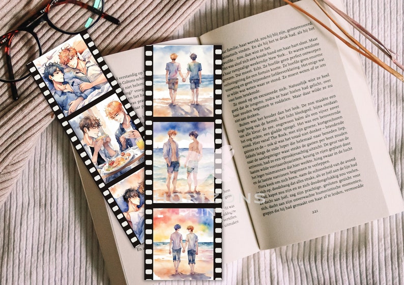 Yaoi Bookmark, Yaoi Couple, BL Merch, Bara Yaoi, Boys Love Anime ...