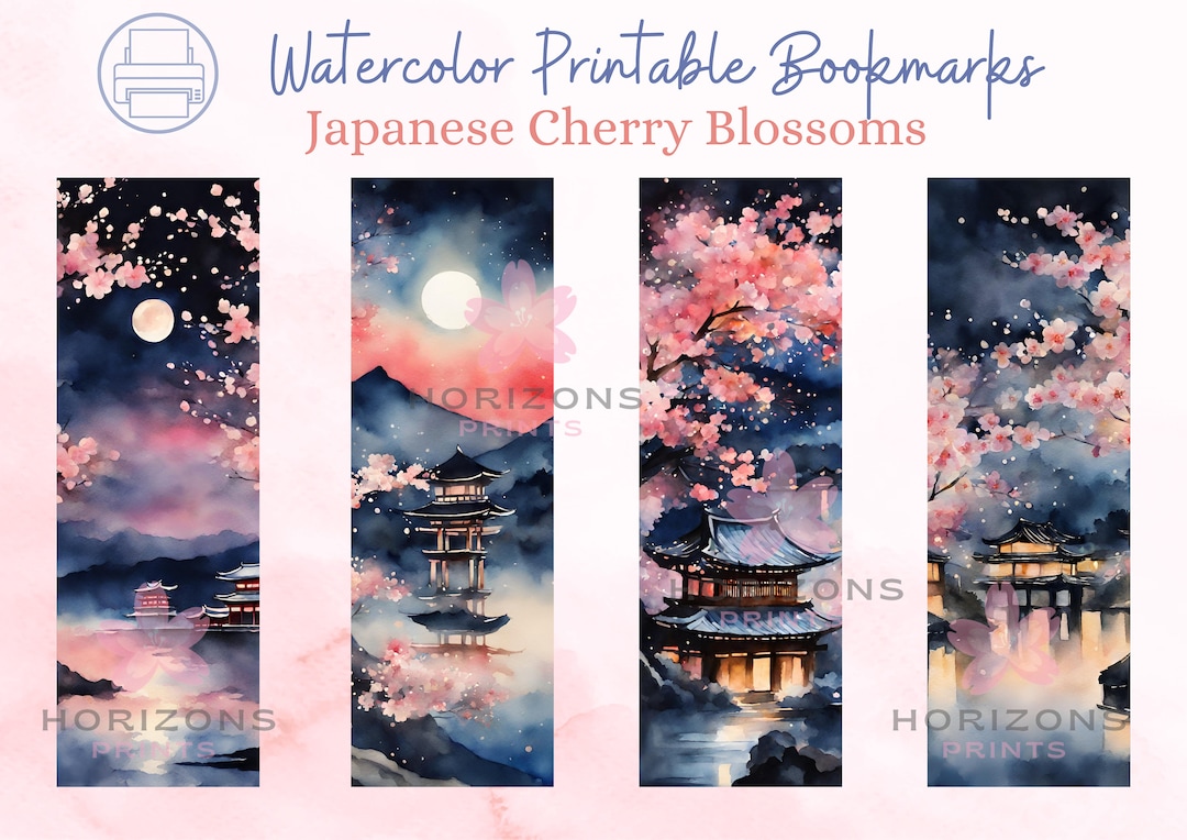 Japanese Bookmark, Gifts for Readers, Bookish Gifts, Watercolor ...