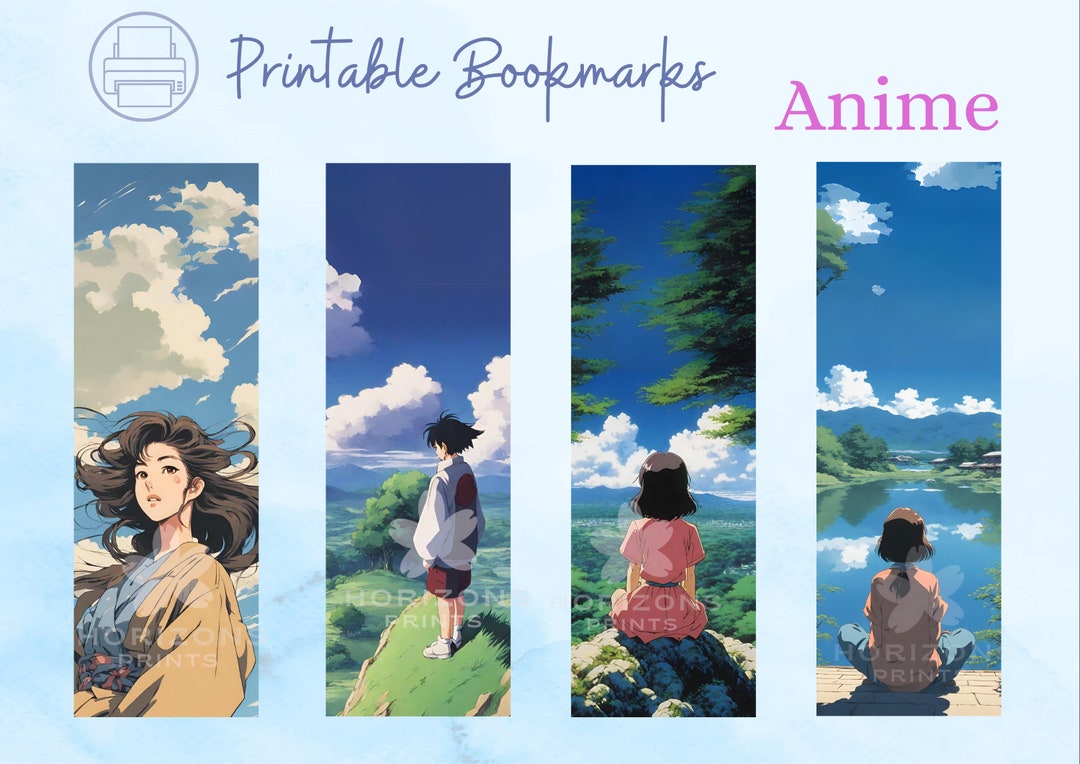 Anime Bookmark Printable, Japanese Gifts, Printable Bookmarks, Anime ...