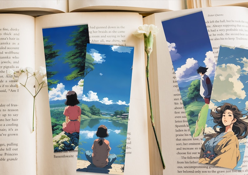 Anime Bookmark Printable, Japanese Gifts, Printable Bookmarks, Anime ...
