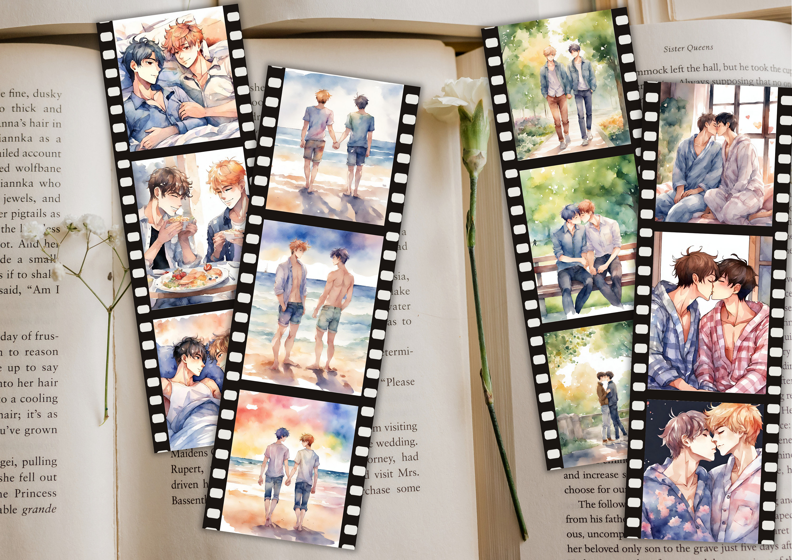 Yaoi Bookmark, Yaoi Couple, BL Merch, Bara Yaoi, Boys Love Anime ...