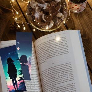 Anime Bookmark Printable, Japanese Gifts, Printable Bookmarks, Kawaii ...