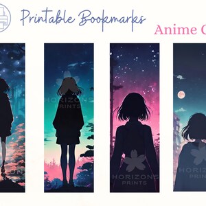 Anime Bookmark Printable, Japanese Gifts, Printable Bookmarks, Kawaii ...