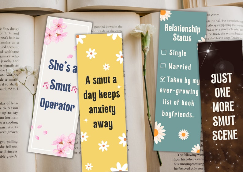 Printable Bookmark Smut, Smut Gifts, Hot Girls Read, Bookmark PNG ...