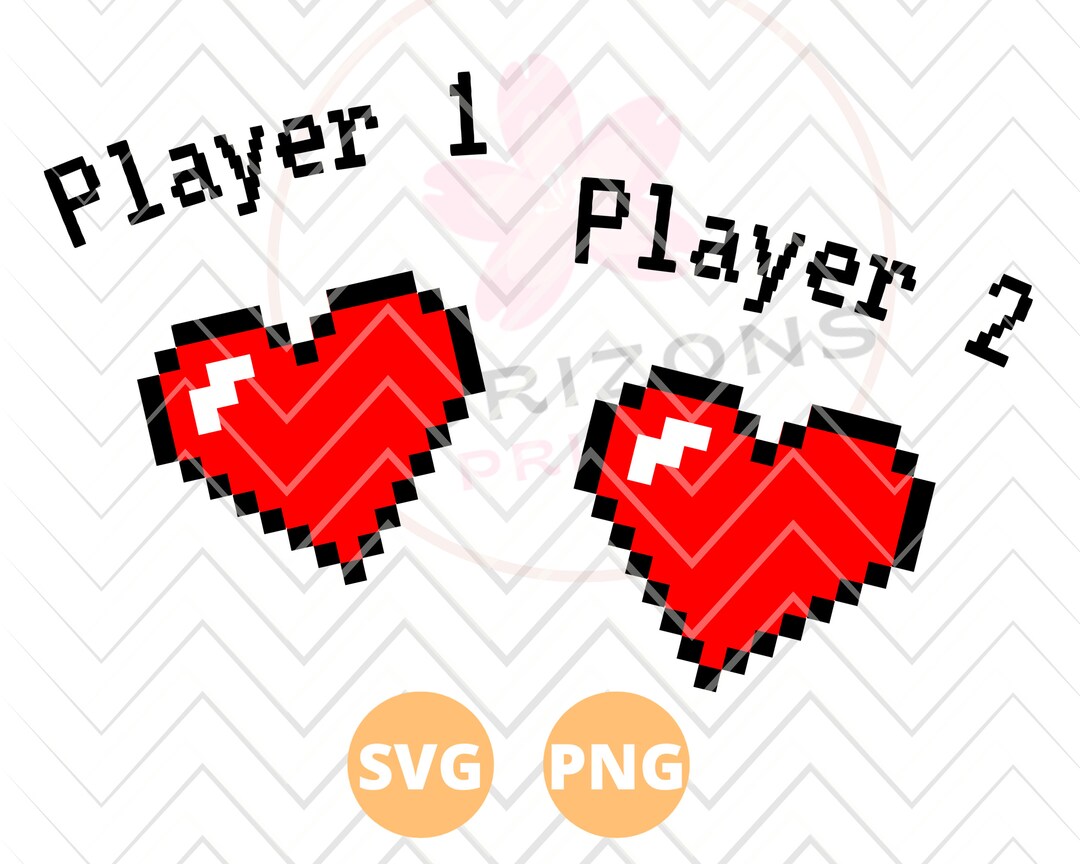 Heart Svg, Player 1 Svg, Retro Gaming Svg, Video Games Svg, Pixel Svg ...