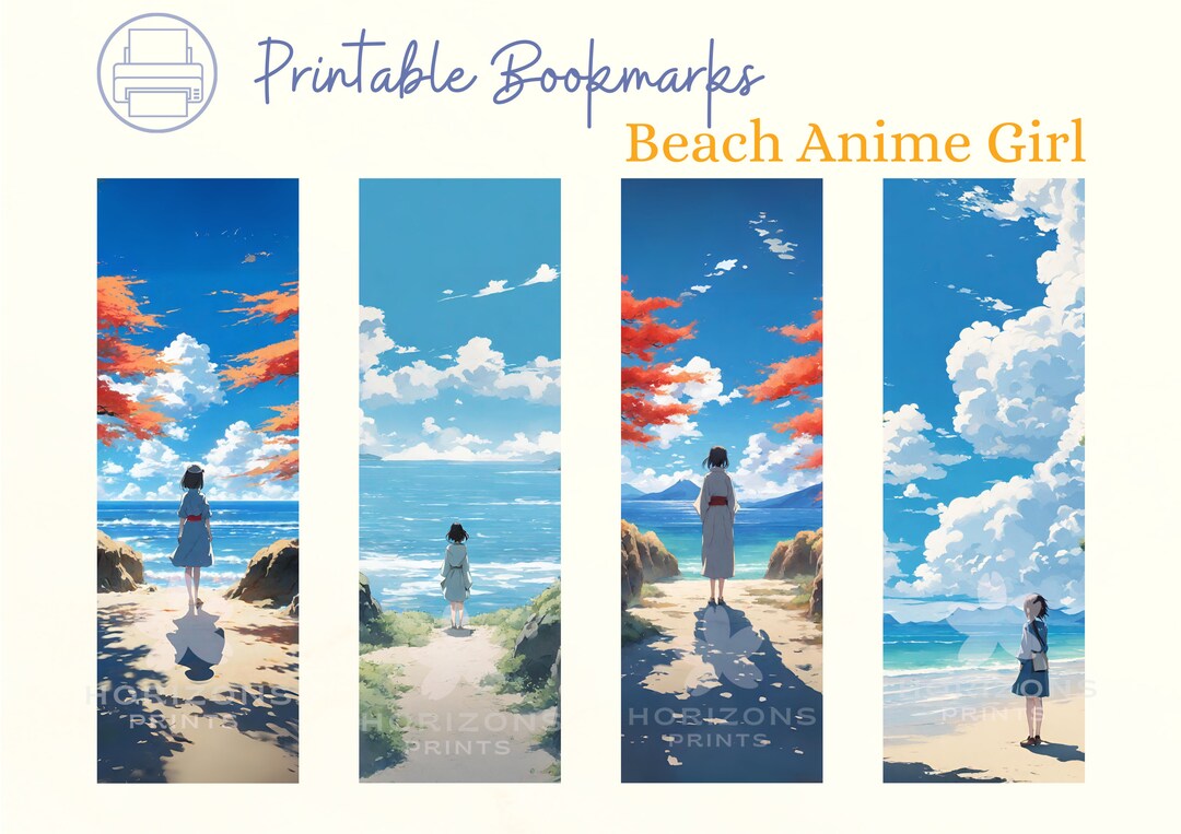 Anime Bookmark Printable, Shoujo Manga, DIY Bookmarks, Japanese ...