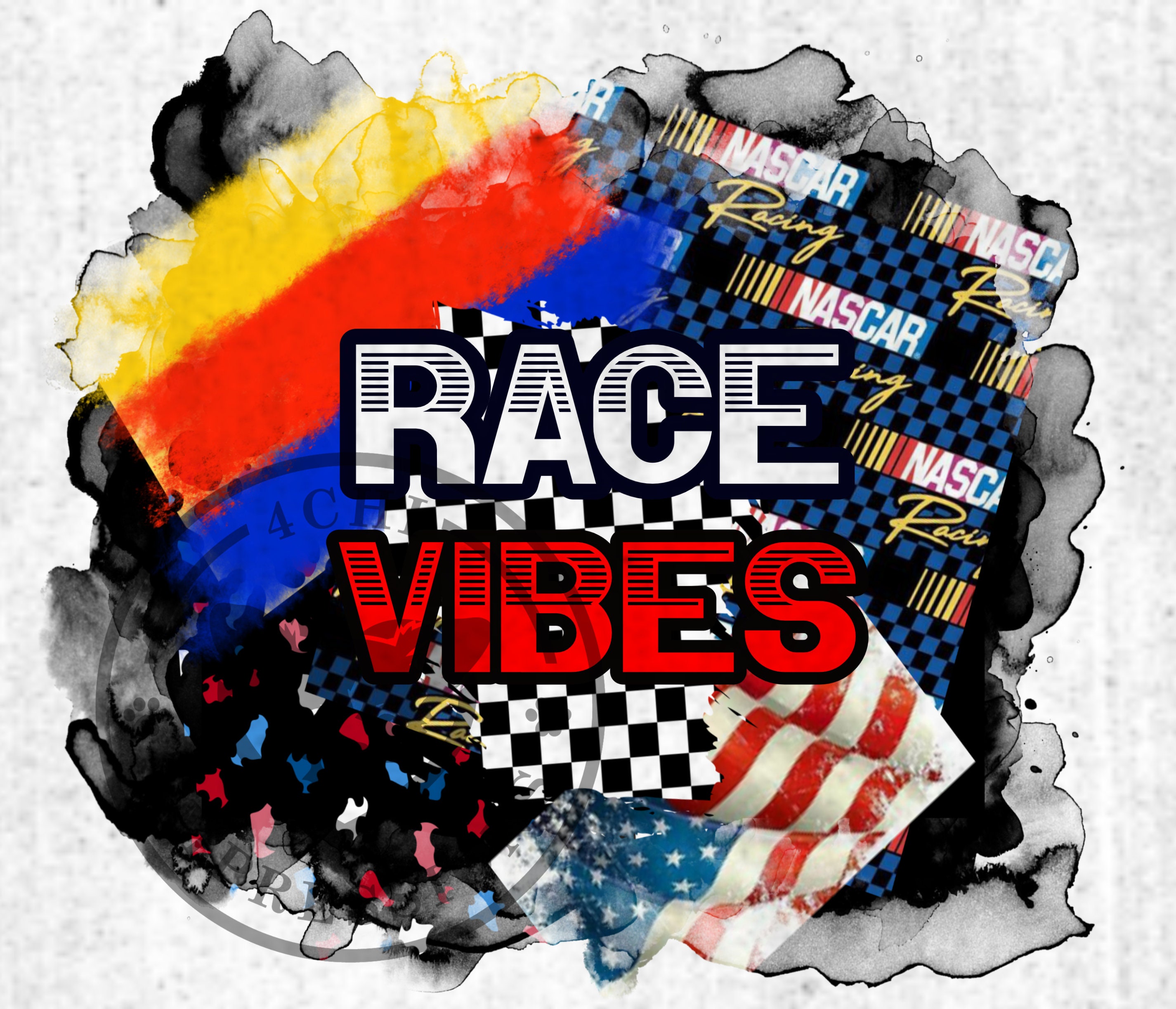Race Vibes NASCAR Sublimation Digital Wrap for Tumbler - Etsy