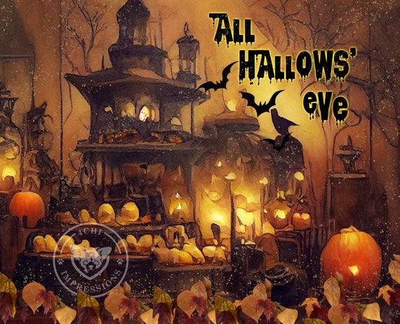 All Hallows Eve Digital Wrap / Design for Sublimation on - Etsy