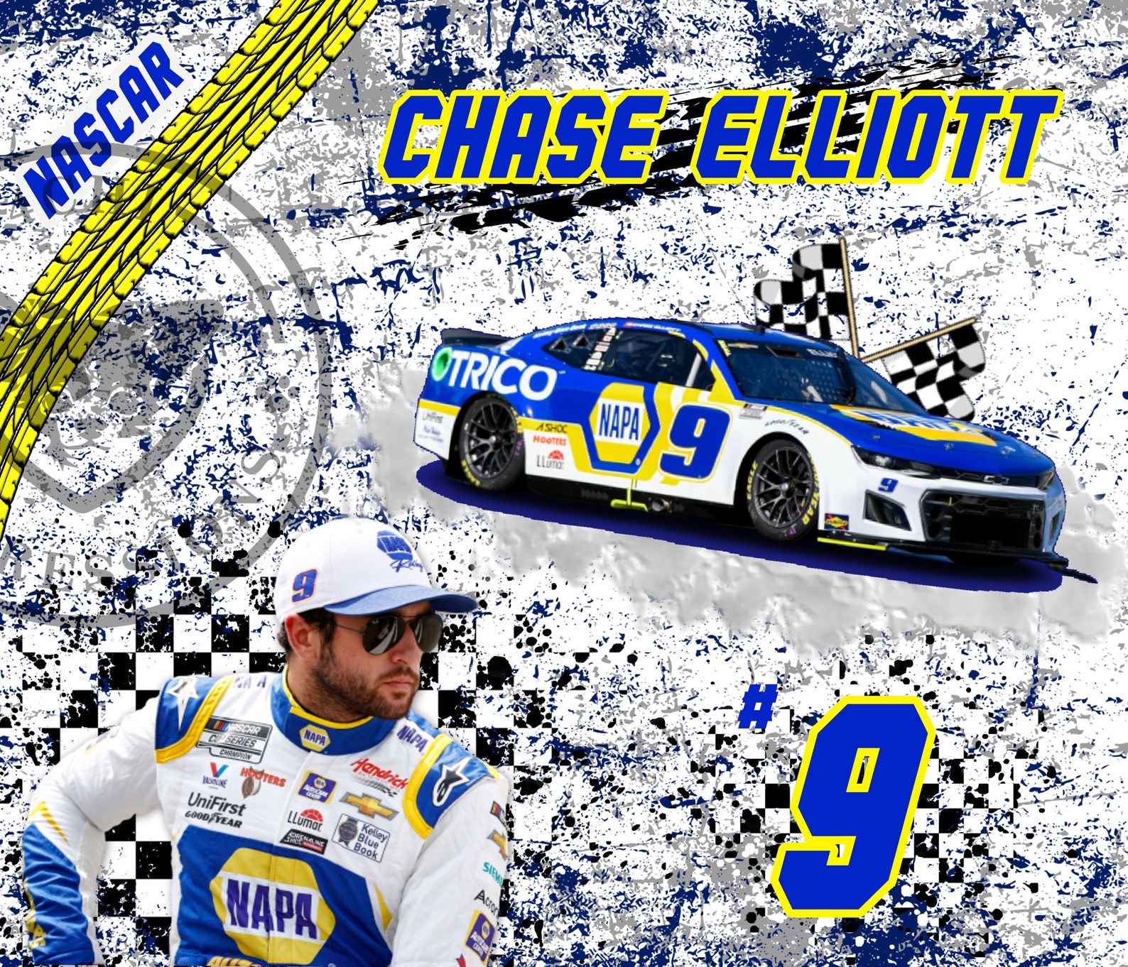 NASCAR Driver Chase Elliott Digital Design for Sublimation - Etsy