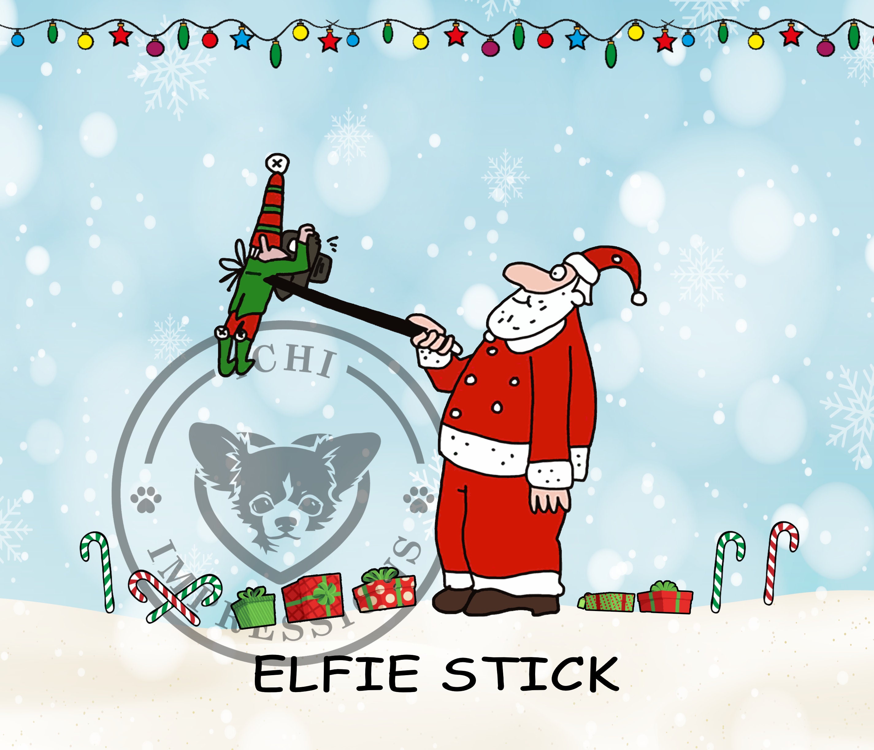 Elfie Stick Sublimation Digital File for Tumblers & Shirts - Etsy