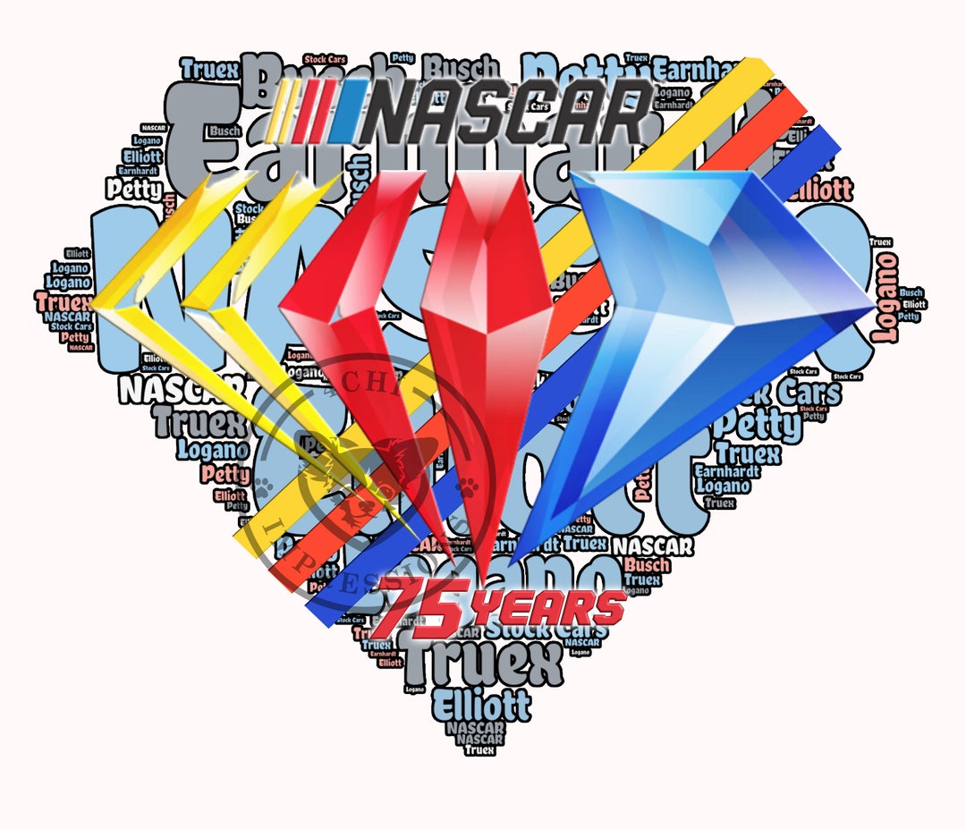 NASCAR 75 Years Digital File for Sublimation on Shirts, Tumblers and ...