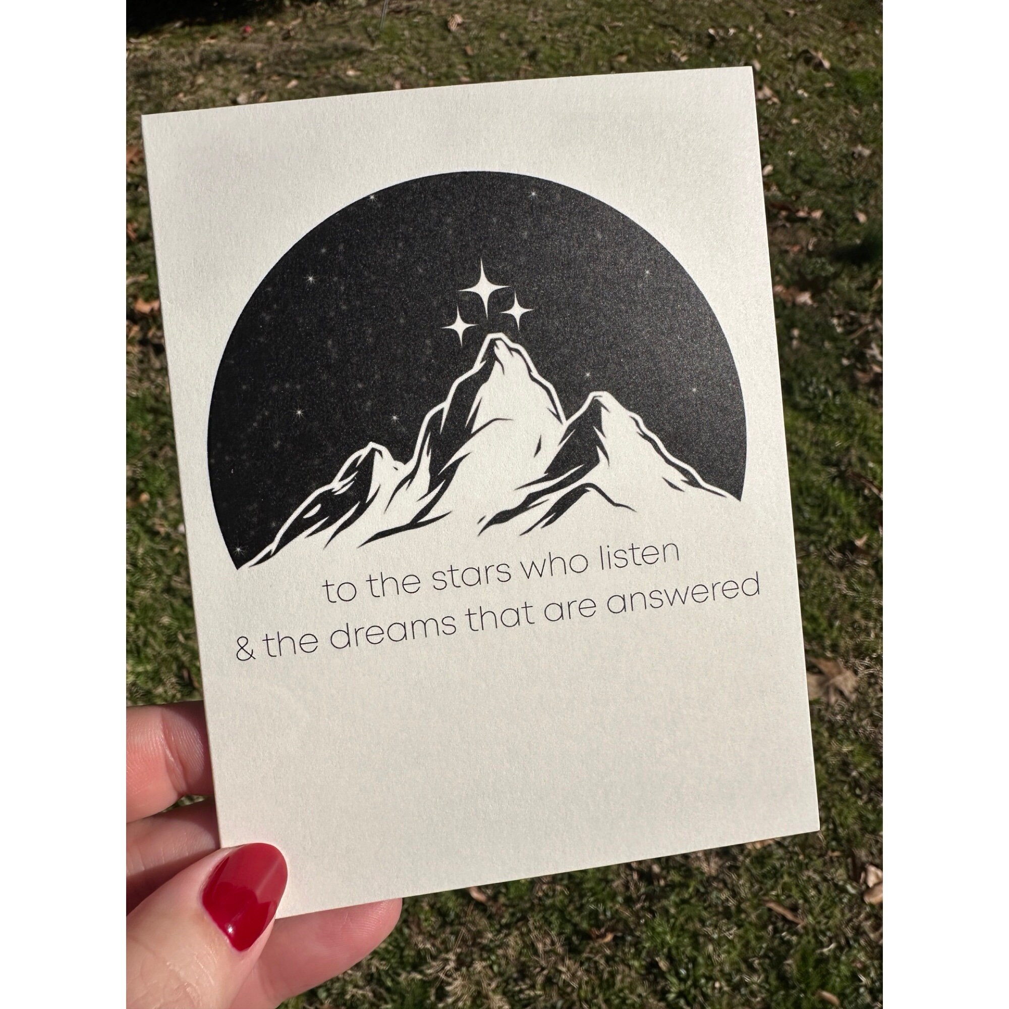 ACOTAR Card | Feyre & Rhys | Velaris | Stars | SJM | to the Stars Who ...