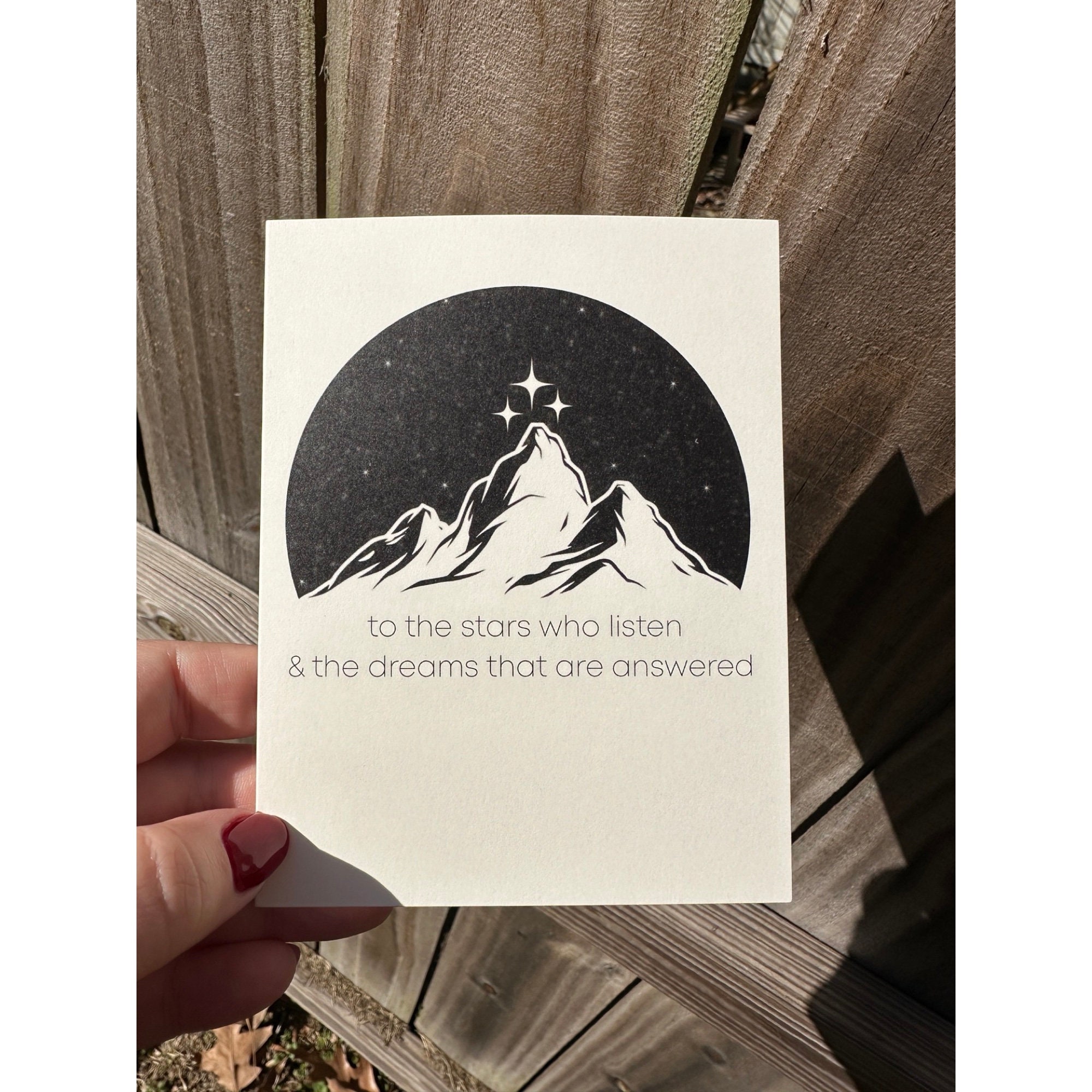 ACOTAR Card | Feyre & Rhys | Velaris | Stars | SJM | to the Stars Who ...