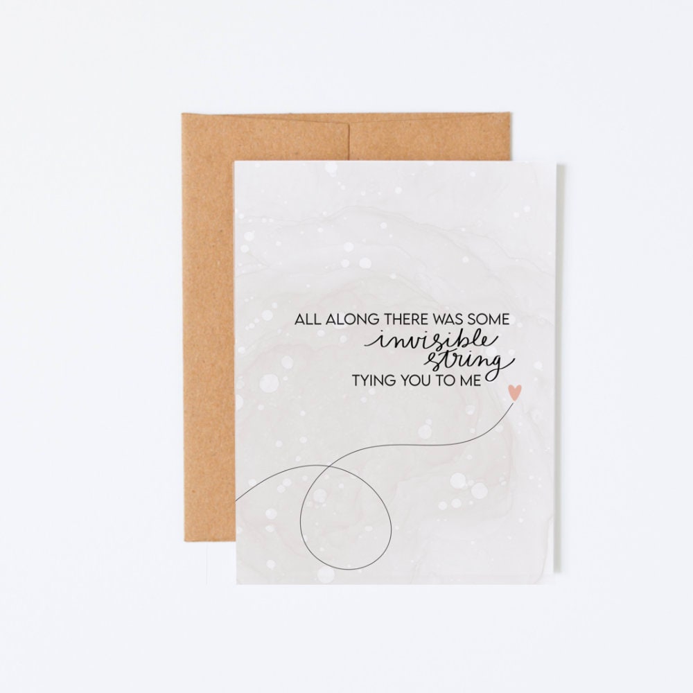 Taylor Swift Lyric Card Invisible String - Etsy