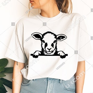 Lamb Svg Peeking Lamb Cricut Easter Cut File Sheep Commercial CNC Svg ...