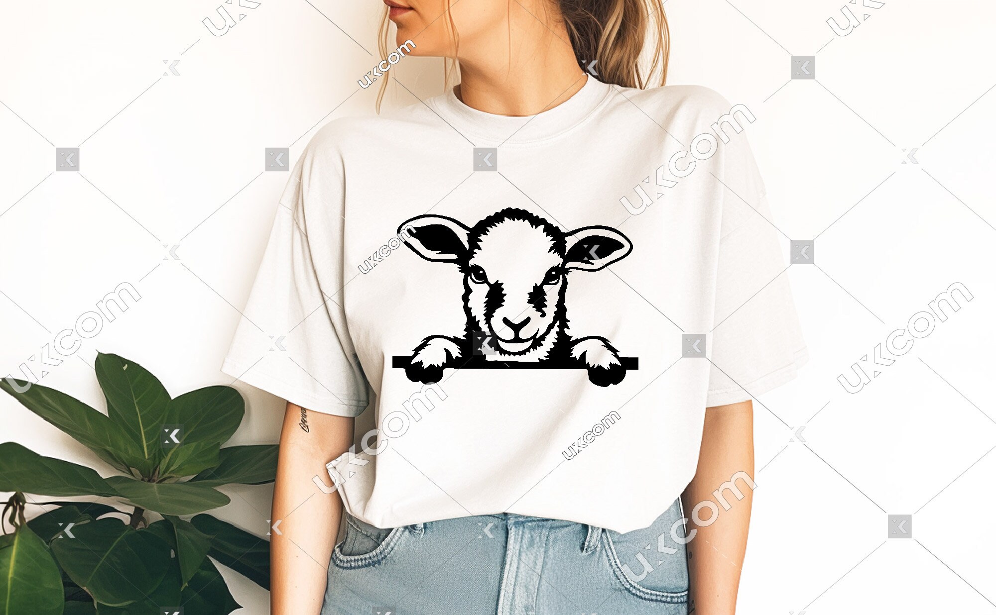 Lamb Svg Peeking Lamb Cricut Easter Cut File Sheep Commercial CNC Svg ...