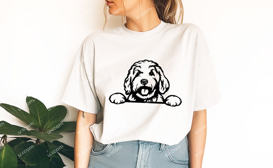 Goldendoodle Peeking Goldendoodle Svg Labradoodle Svg Commercial Doodle ...