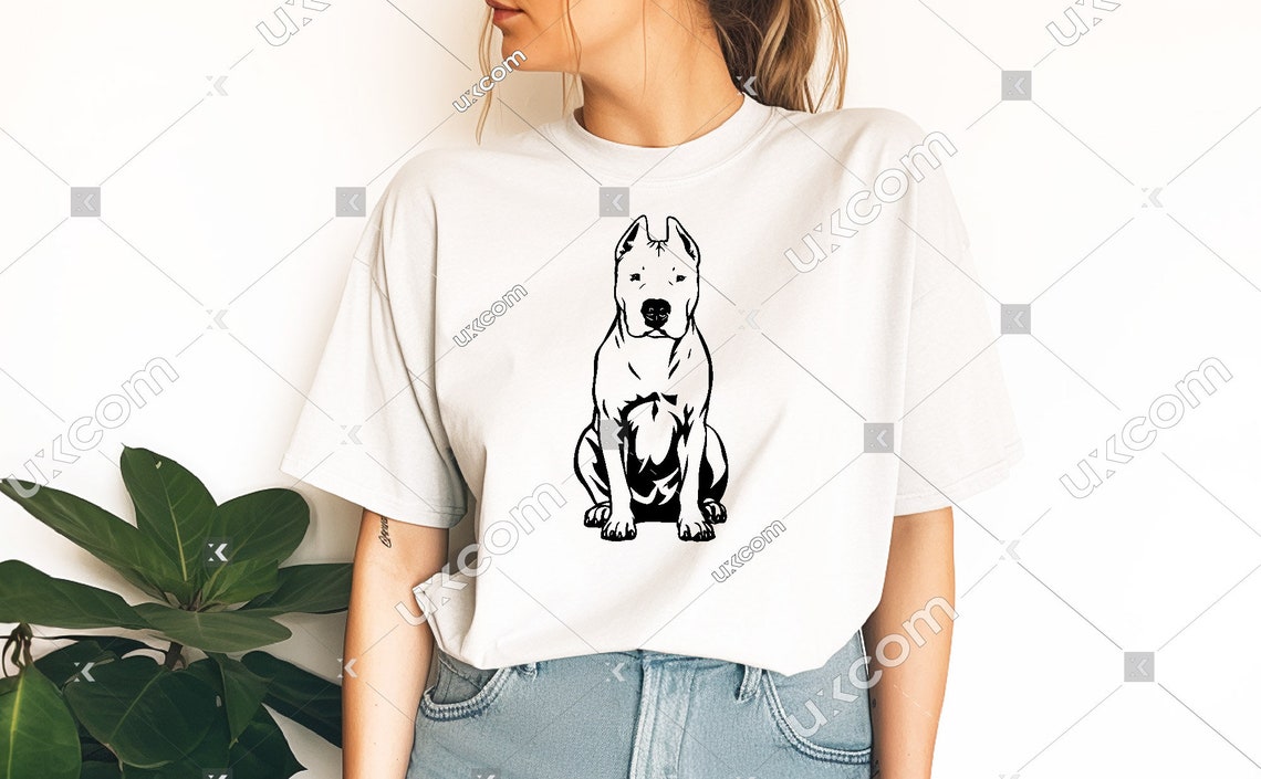Dogo Argentino Svg Peeking Dogo Argentino Laser Cut File Breed Pedigree ...
