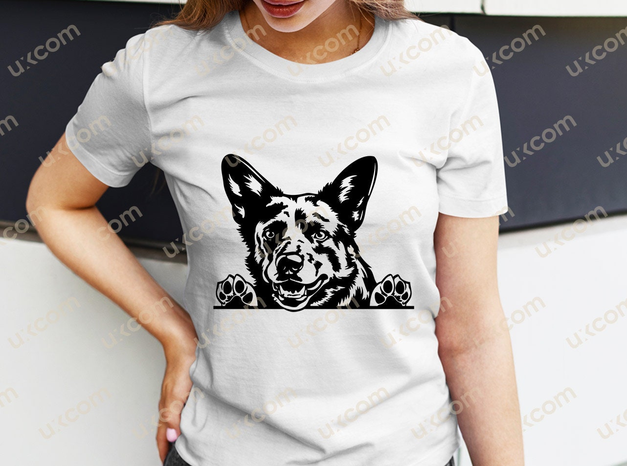 Australian Cattle Dog Svg Peeking Dog Blue Heeler Breed Commercial Mom ...