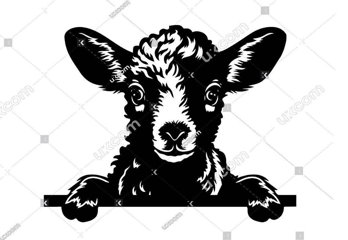 Lamb Svg Peeking Lamb Cricut Easter Cut File Sheep Commercial CNC Svg ...
