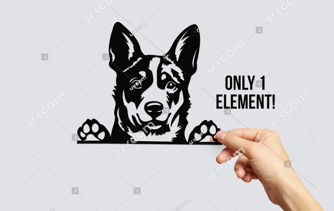 Australian Cattle Dog Svg Peeking Cute Blue Heeler Set Bundle 3 Blue ...