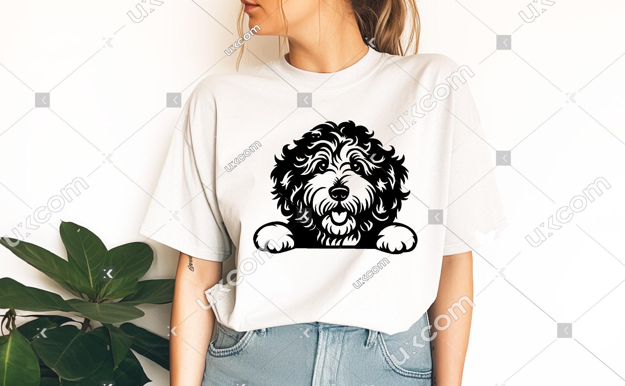Sheepadoodle Peeking Happy Sheepadoodle Svg Commercial Cutesheepadoodle ...