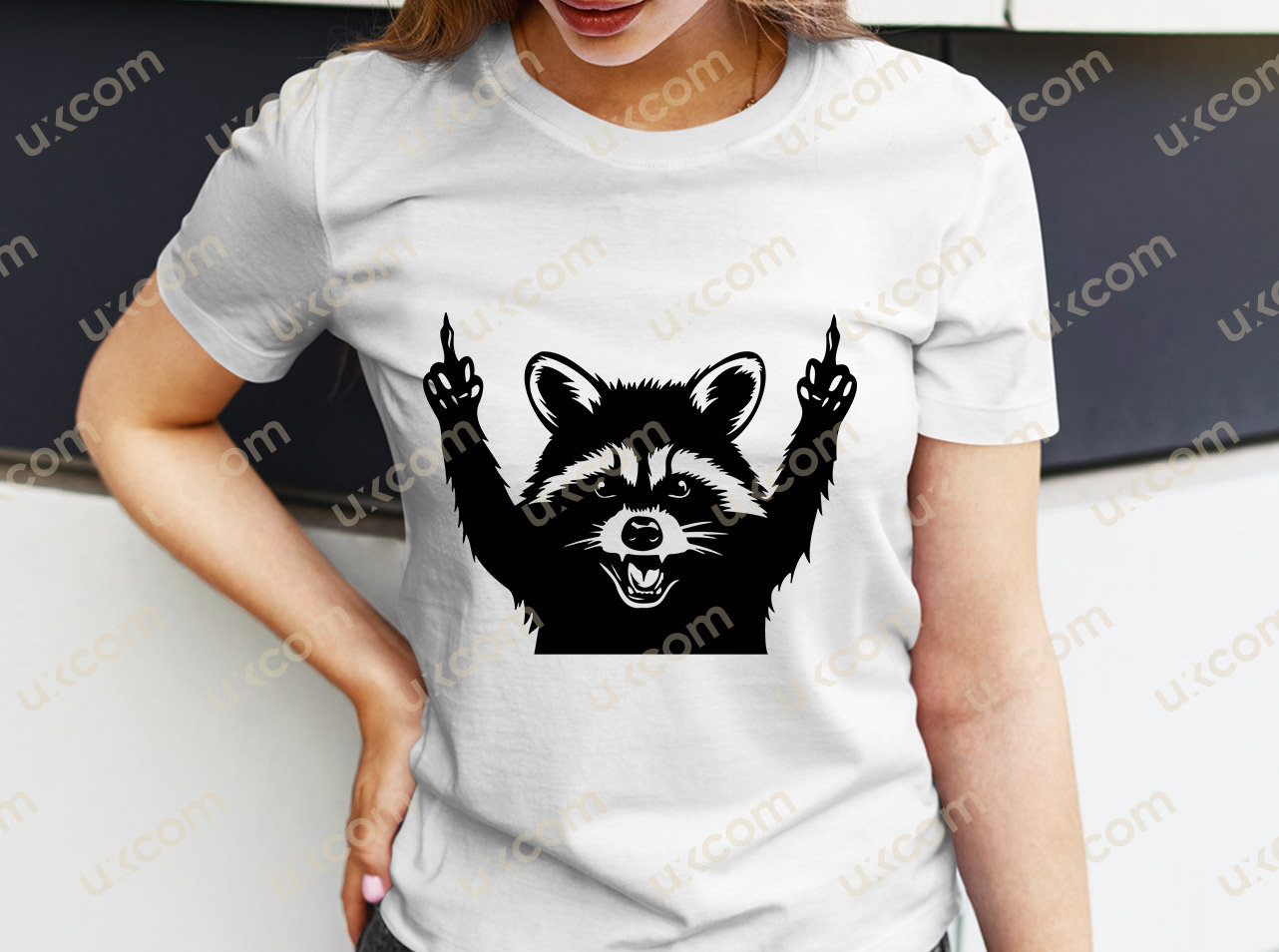 Raccoon Middle Finger Svg Funny Tshirt Commercial Angry Racoon Black ...