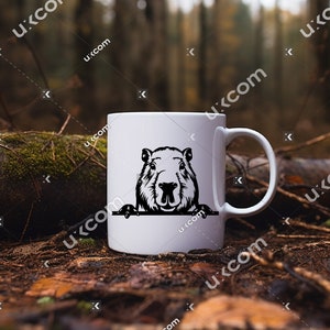 Capybara Svg Peeking Capybara Cricut Capybara Cut File Commercial CNC ...