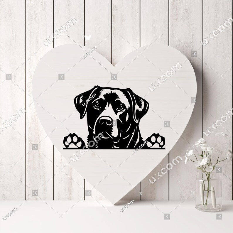 Black Labrador Svg Peeking Lab Dog Commercial Black Lab Mom Happy ...