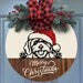 Cavapoo Peeking Dog Commercial Cavoodle Christmas Santa Hat Cute ...