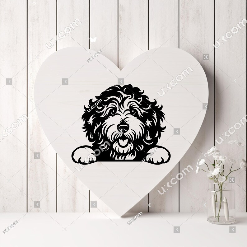 Sheepadoodle Peeking Happy Sheepadoodle Svg Commercial Cutesheepadoodle ...