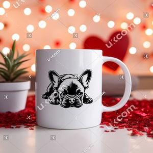 French Bulldog Svg French Bulldog Lying Down Cute Frenchie Commercial ...