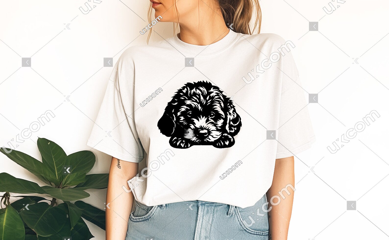 Cavapoo Svg Cavapoo Peeking Dog Commercial Cute Cavapoo Puppy CNC Svg ...