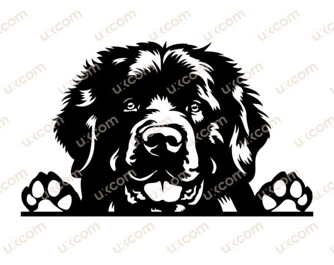 Newfoundland Svg, Dog Svg File for Cricut, Newfie Bandana Clipart ...