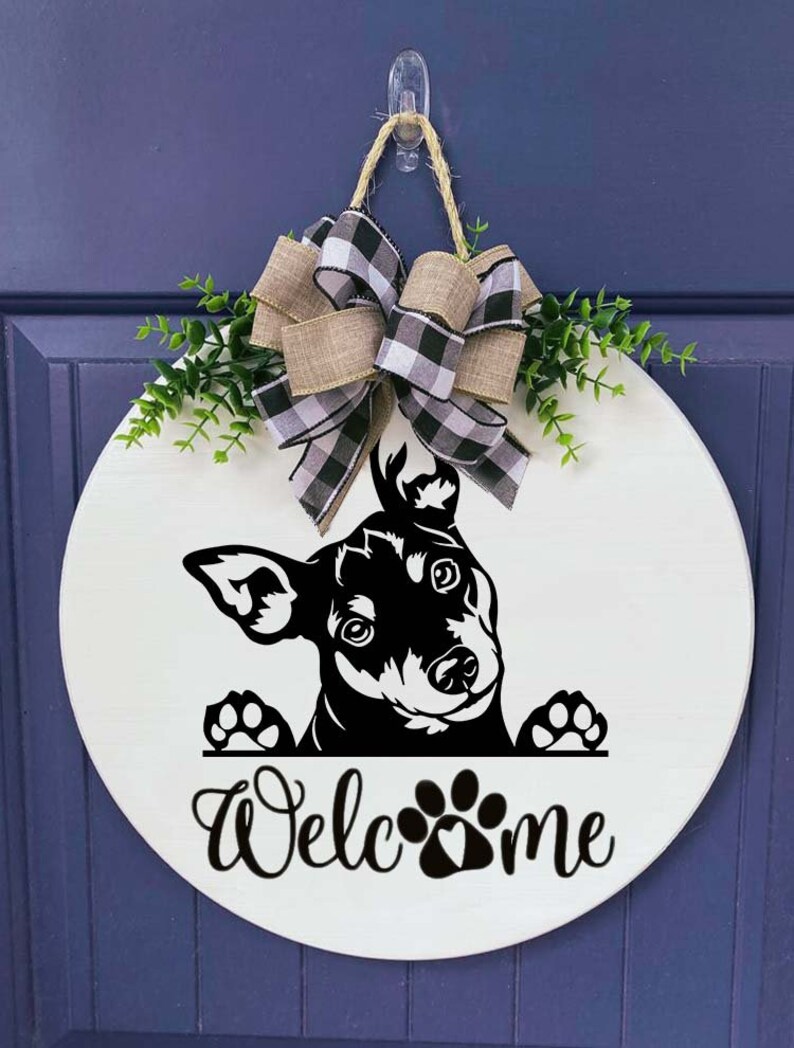 Mini Pinscher Svg Peeking Mini Pin Mom Cut File Pinscher Dog - Etsy