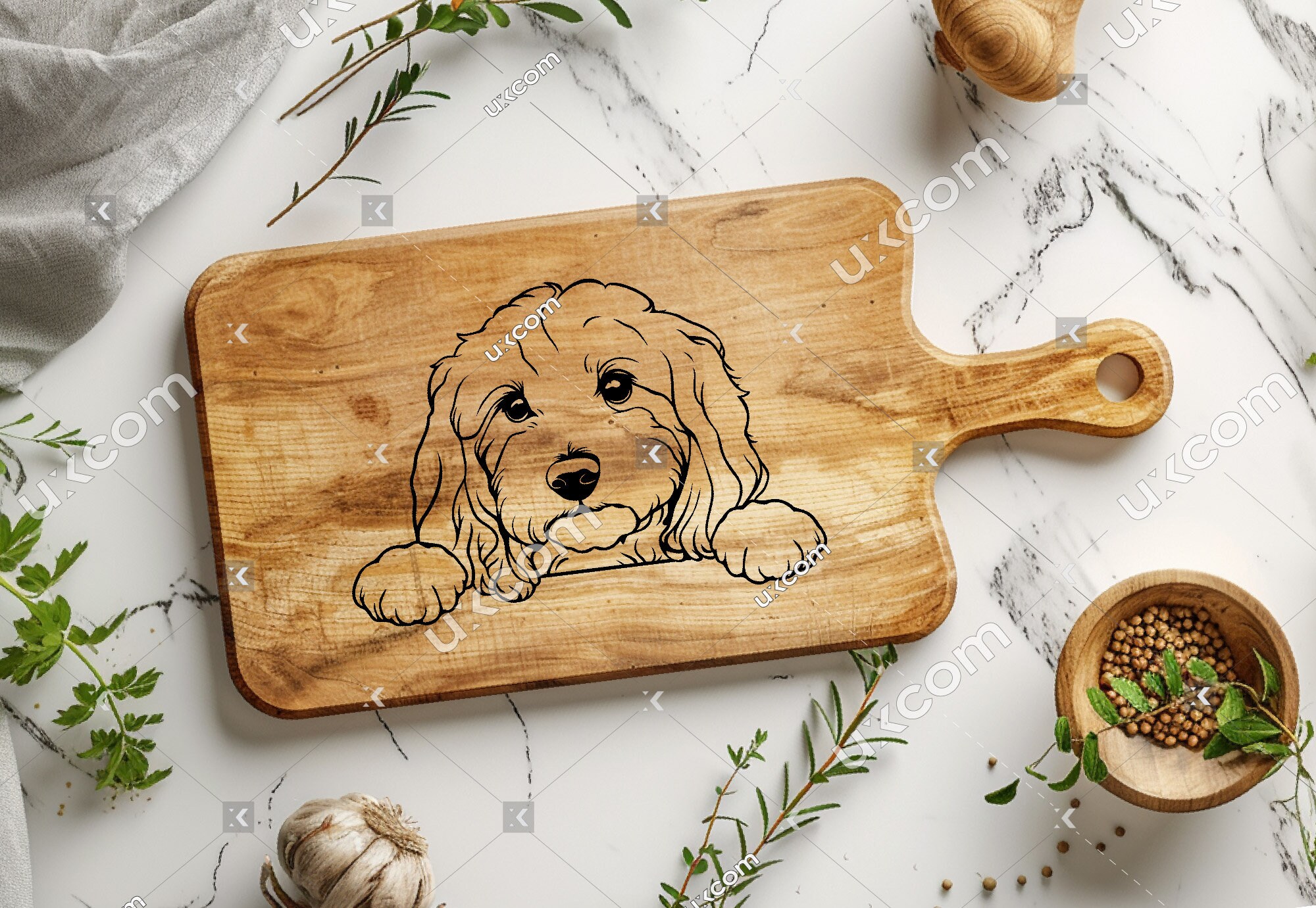 Cavapoo Svg Cavapoo Peeking Dog Commercial Cute Cavapoo Puppy CNC Svg ...
