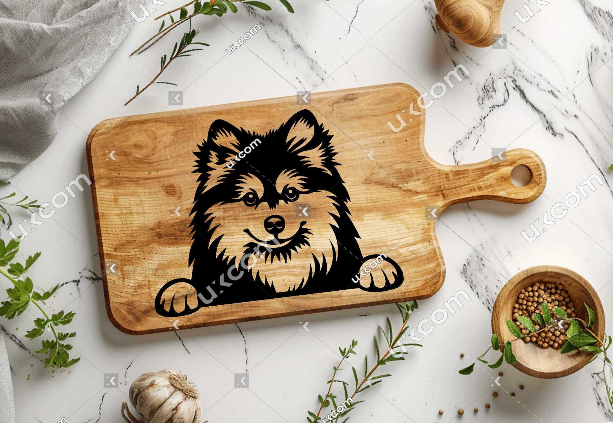 Pomsky SVG Pomsky Peeking Dog Dog Cutting Pomeranian Husky Commercial ...