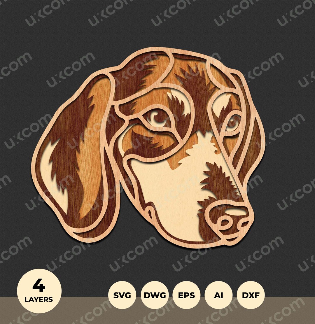 Dachshund Multilayer Svg Commercial Dog Shadow Box Doxi Layers ...