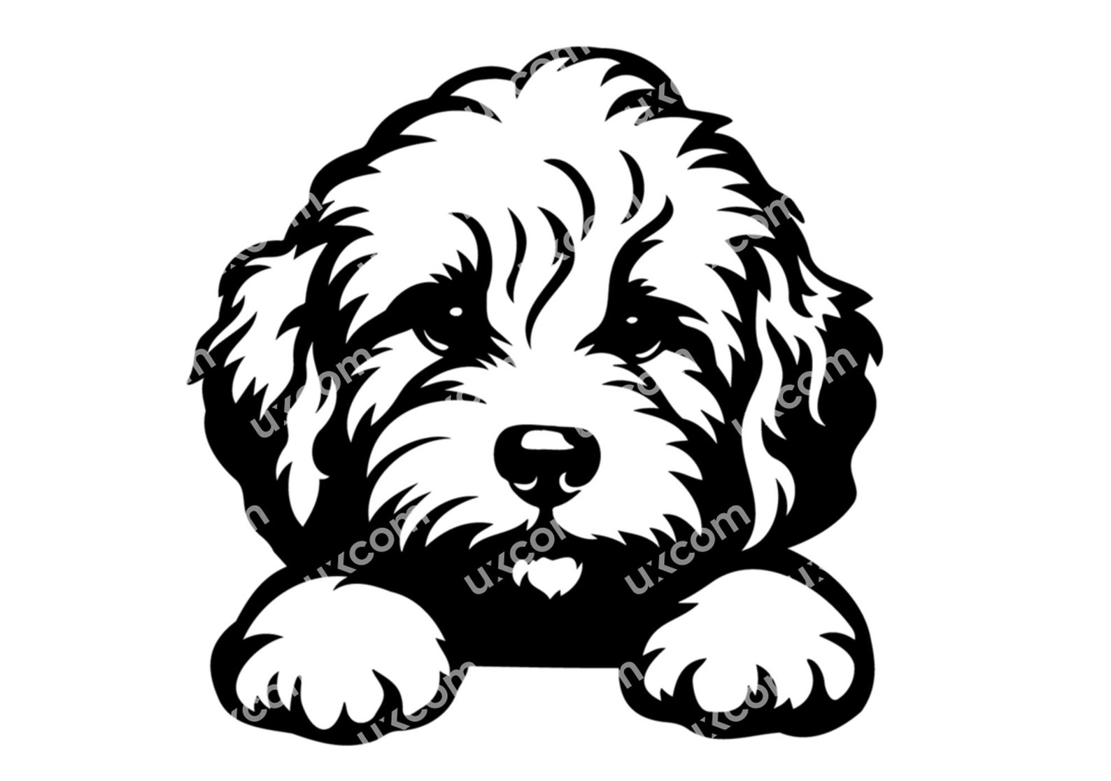 Cavapoo Svg Cavapoo Peeking Dog Commercial Cute Cavapoo Puppy CNC Svg ...