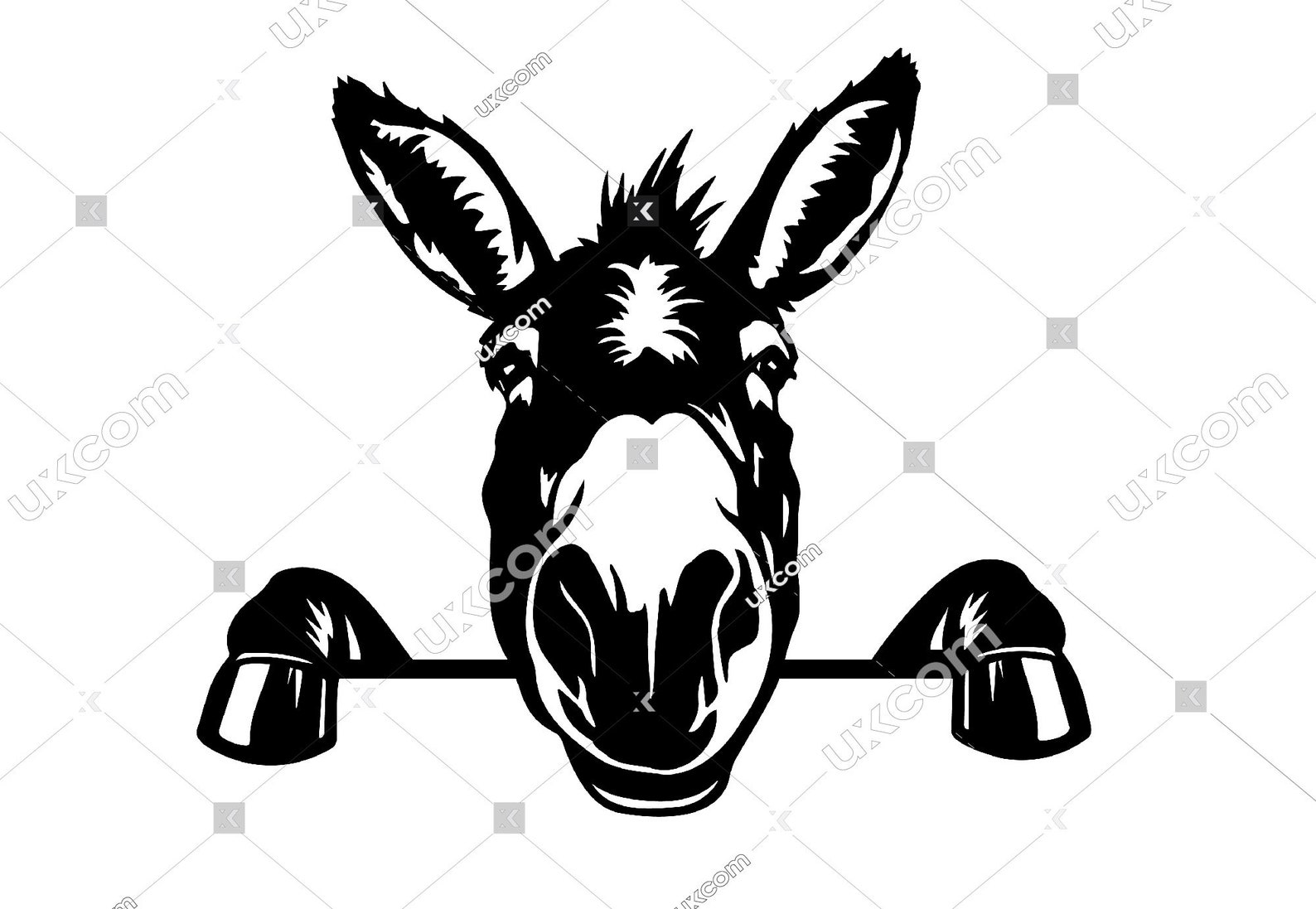 Donkey Svg Peeking Donkey Cricut Cut File Funny Donkey Commercial Eps ...