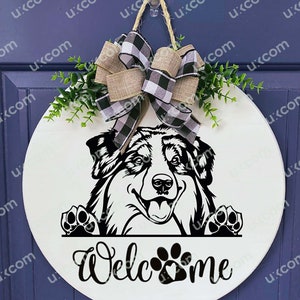 Australian Shepherd Aussie Peeking Dog Breed Commercial Aussie Mom ...