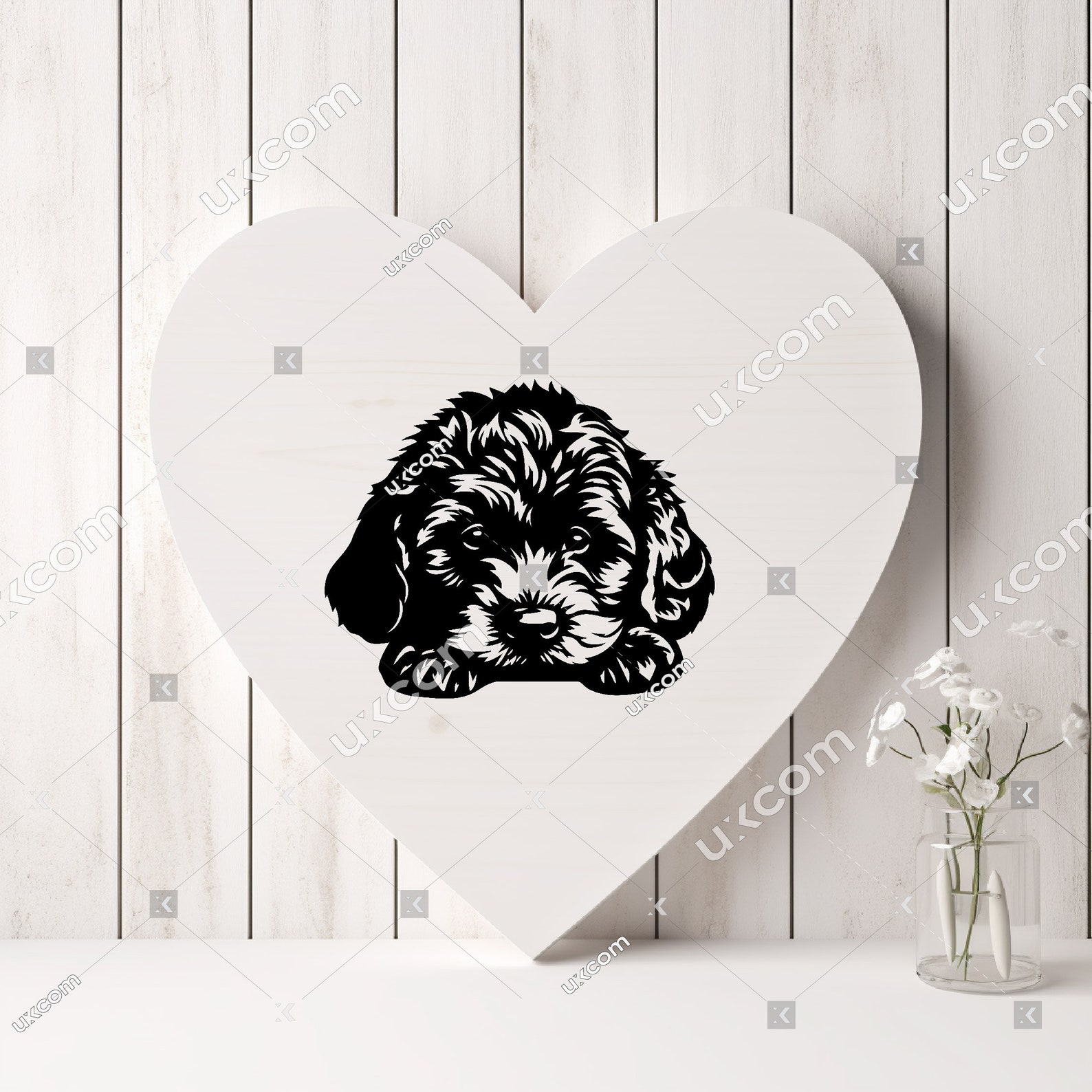 Cavapoo Svg Cavapoo Peeking Dog Commercial Cute Cavapoo Puppy CNC Svg ...