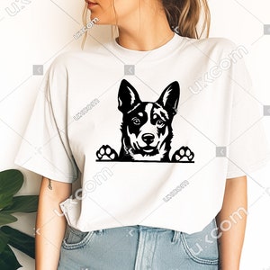 Australian Cattle Dog Svg Peeking Cute Blue Heeler Set Bundle 3 Blue ...