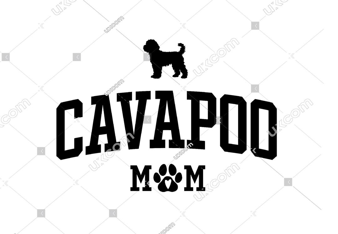 Cavapoo Mom Svg Tshirt Design Cavapoo Commercial Canine Cavapoo SVG CNC Dxf Png EPS Cavapoo ...