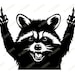 Raccoon Middle Finger Svg Funny Tshirt Commercial Angry Racoon Black ...