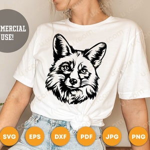Fox Portrait Svg Cut File Cricut Cute Fox Clipart Tshirt Mugs Design ...