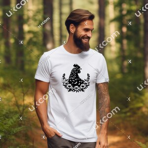 Hen With Flowers Svg Face Hen Cricut Cow Commercial Farm Animals CNC ...