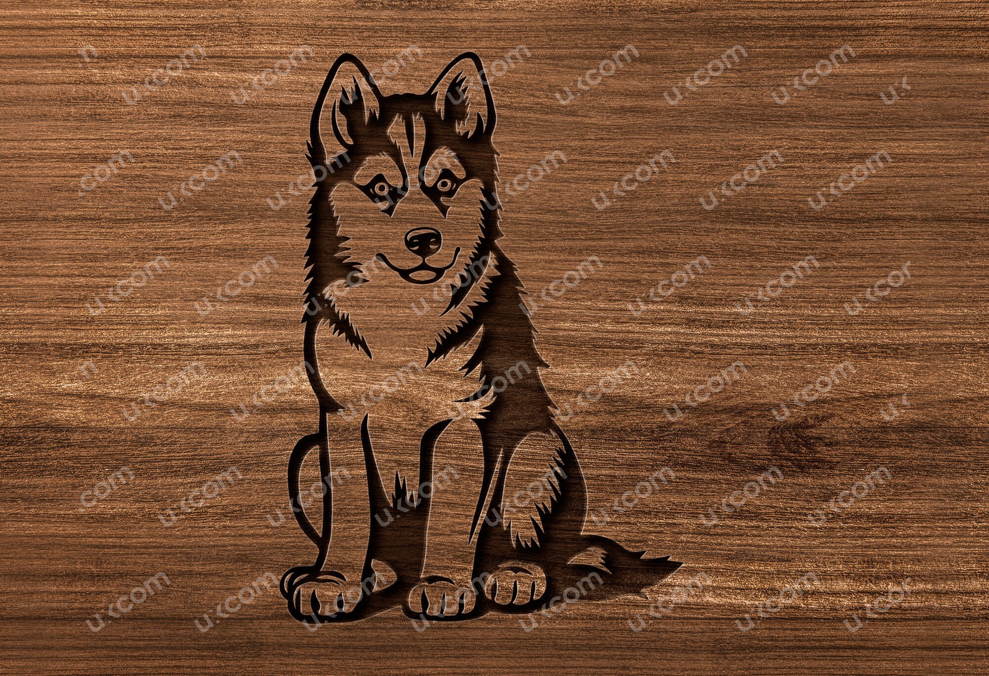 Siberian Husky Set Svg Husky Full Body Commercial Happy Husky Puppy ...