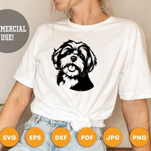 Shih Tzu Peeking Svg Dog Breed Commercial Shihtzu Sticker Shitzu Svg ...