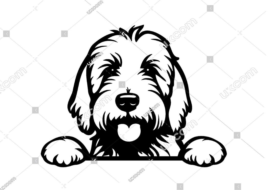 Goldendoodle Peeking Dog Goldendoodle Svg Labradoodle Svg Commercial ...